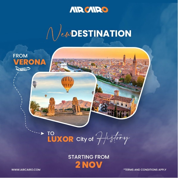 AACO | Air Cairo to commence Luxor-Verona service